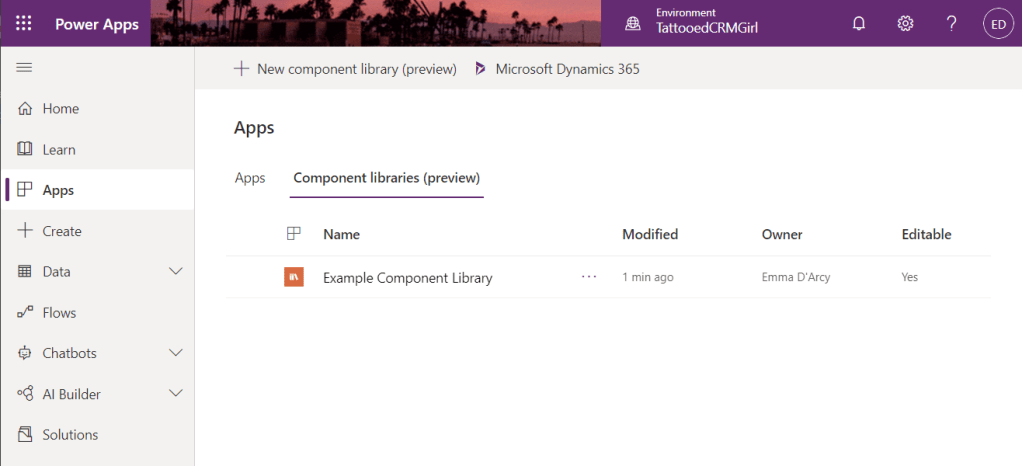 Power Apps: Adding the Component Library to a Solution – Mx Em D'Arcy