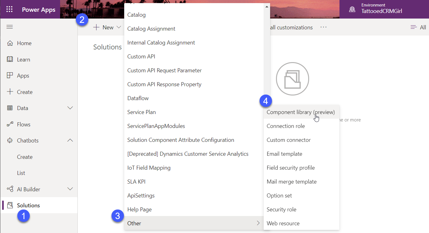 Power Apps: Adding the Component Library to a Solution – Mx Em D'Arcy